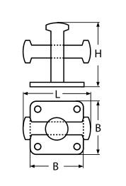 CROSS SHAPED BOLLARD A4 60X60 — 8885460 60 MTECH