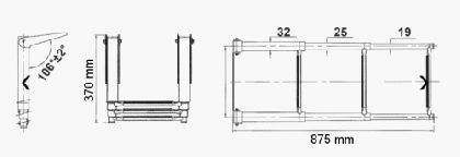 SS TELESCOPIC LADDER 3 STEPS — S3101003 TREM